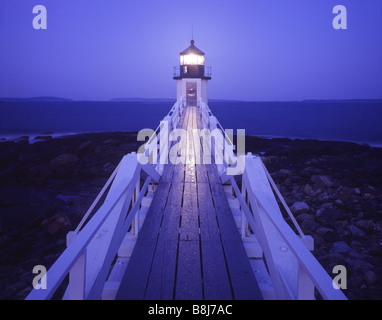 Marshall Headlight Maine USA Stock Photo - Alamy