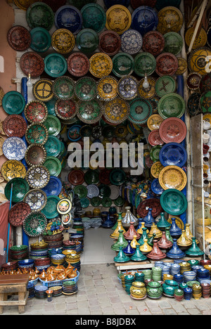 Moroccan handicrafts for sale, The Souq, Marrakech, Morocco Stock Photo ...