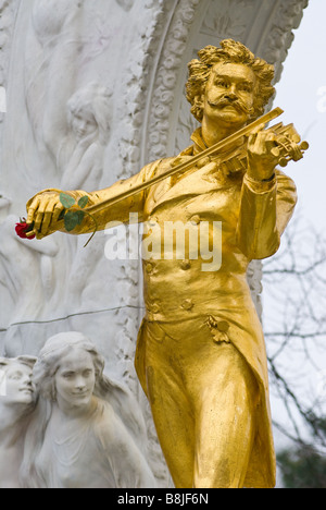 Detail of Johann Strauss Memorial, Stadtpark, Vienna, Austria, Europe ...