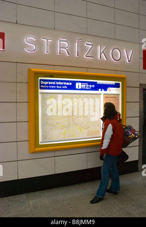 Prague Metro map Stock Photo - Alamy