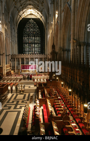 City of York, England. Quire, Lady Chapel and the Great East Window of ...