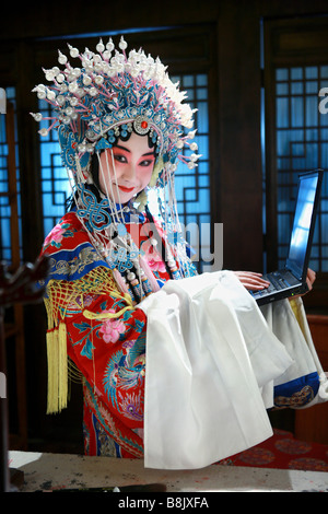 Actress Dressing As Beijing Opera Characters,China Stock Photo - Alamy