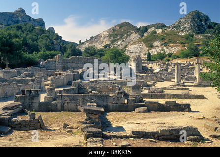 Glanum Excavations at Les Antiques Roman ruins near St Remy de Provence ...