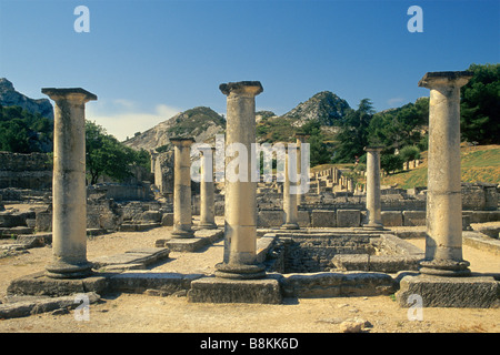 Glanum Excavations at Les Antiques Roman ruins near St Remy de Provence ...
