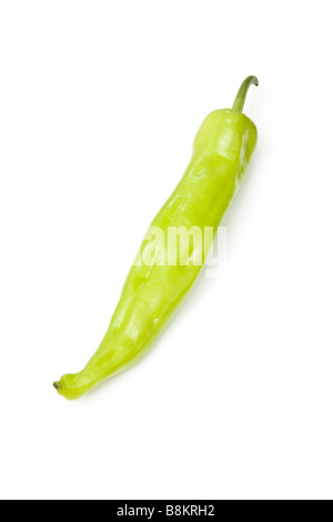 Banana Peppers on white background Stock Photo - Alamy