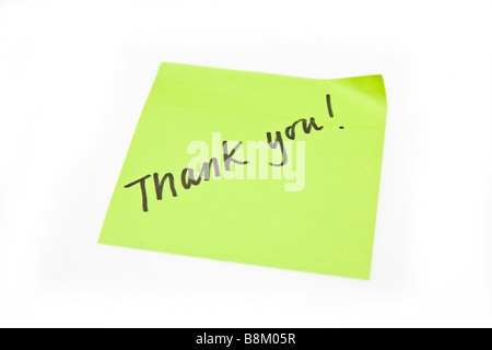 Thanks you post it notes isolated on a white studio background Stock ...