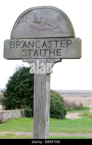 Town sign, Brancaster, Norfolk, England Stock Photo - Alamy
