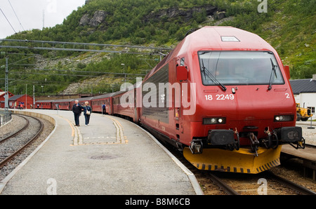 Myrdal railway station. Norwegian tourism highlight. Flam line. Visit Norway Stock Photo - Alamy