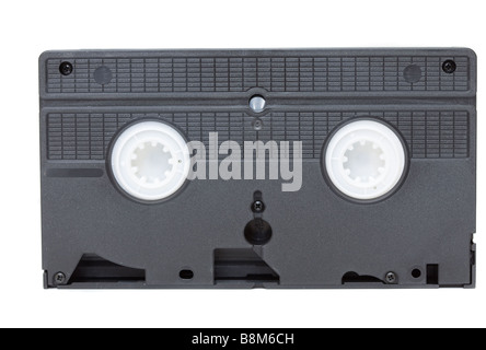 Back view of VHS video tape cassette isolated on white background Stock ...