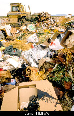 mounds of garbage at a landfill site in the 1990s which is now buried ...