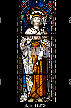 Edward the Confessor depicted in stained glass, St.Peter and St. Paul`s ...