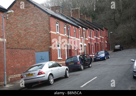 Red brick terraced housing Agnes Street Cogan Penarth Wales Stock Photo ...