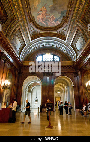 Interior of entrance to the New York Public Library (NYPL), second ...