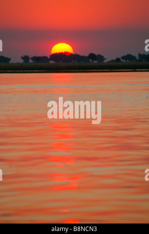 sunset on Chobe river landscape, Botswana, Africa wilderness Stock ...