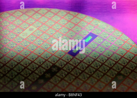 Semiconductor silicon computer wafers containing multiple microchip ...