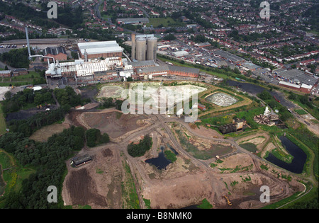 Aerial view of British Sugar Corporation site at Kidderminster ...
