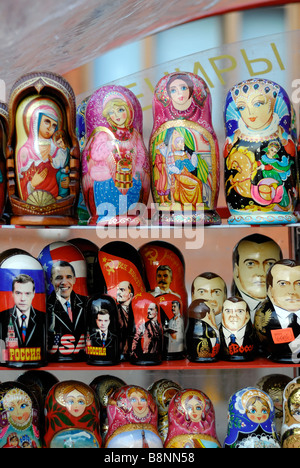 Russian souvenirs near the Red Square Moscow Russia Stock Photo - Alamy