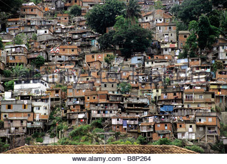 Brazil South America Favela huts poverty Rio de Janeiro slums social ...