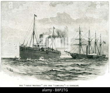 1891 black and white engraving of Victorian passengers playing quoits ...