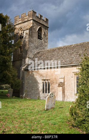 The parish church of St. Nicholas at Asthall near Swinbrook, Cotsowlds ...