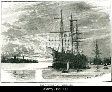 HMS Victory first rate ship of the line of the Royal Navy Lord Nelson's ...