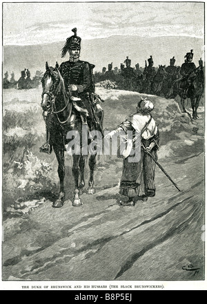 Duke of Brunswick& his Hussars The Black Brunswickers Circa 1810 Stock ...
