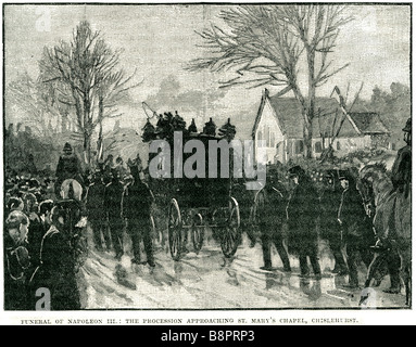 Napoleon III 's funeral - engraving printed by Pellerin at Epinal ...