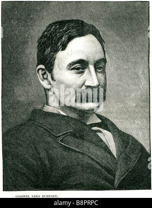 Engraving of Colonel Frederick Gustavus Burnaby being detained by a ...