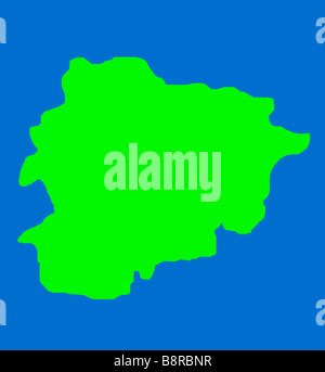 Map of Andorra Stock Photo - Alamy