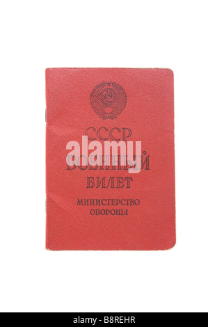 Russian military ID card isolated on white background. High quality ...