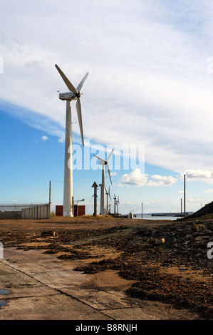 Blyth Harbour wind farm, Blyth, Northumberland, England, UK Stock Photo ...