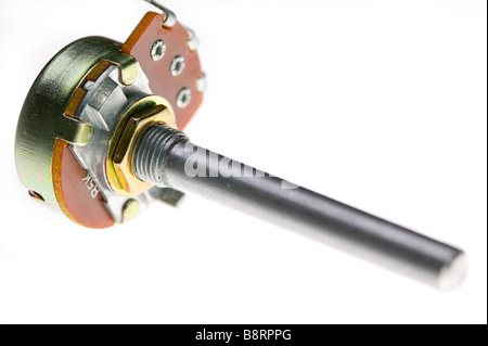 Close-up potentiometer on white background, isolated Stock Photo - Alamy