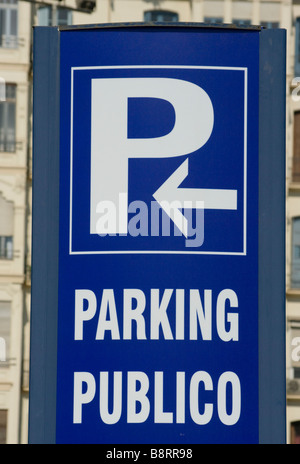 Parking Publico Sign Spain Spanish Road Traffic Signs Stock Photo - Alamy