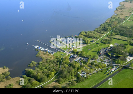 aerial view of the lake Duemmer See, Germany, Lower Saxony, Lembruch ...