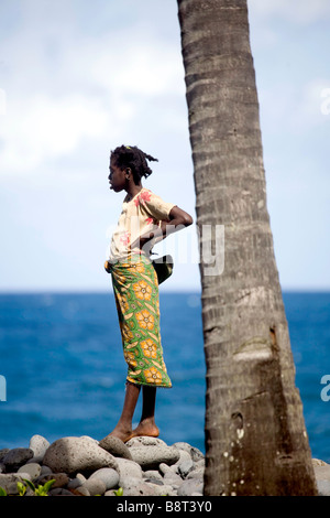 Comoros, Anjouan, west coast, local girls Stock Photo - Alamy