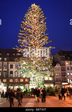 Christmas decoration at night Stock Photo - Alamy