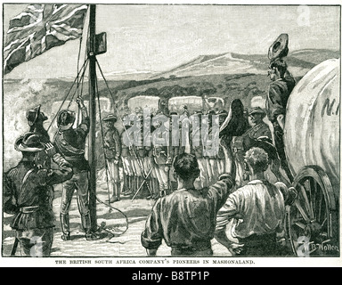 The Pioneer Column in Mashonaland in 1890. A force raised by Cecil ...