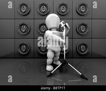 3D render of a person singing Stock Photo - Alamy