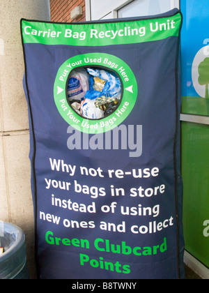 Recycling bins at a Tesco Supermarket Stock Photo: 24090593 - Alamy