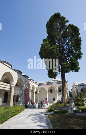 Courtyard at the Topkapi Palace, Istanbul, Turkey. Topkapi Palace was ...