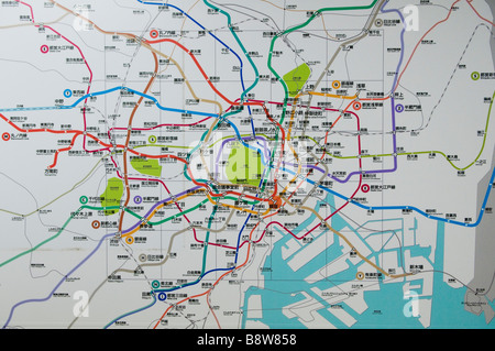 Tokyo Subway Map Stock Photo - Alamy