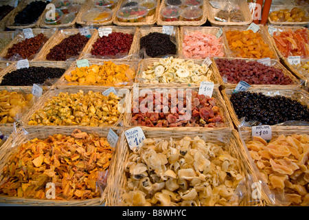 Dried fruit for sale in the Mercarto Centrale (Central Market) of ...
