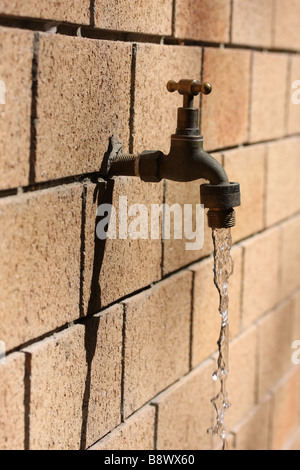 water running from a garden tap Stock Photo - Alamy
