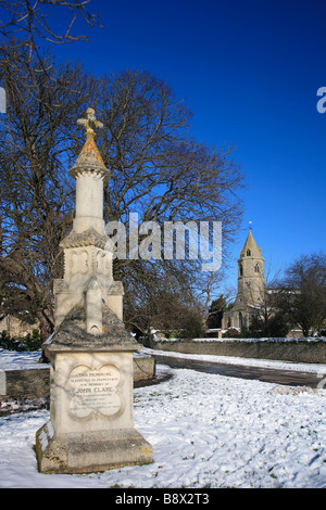 Landscape Winter Snow John Clare Stone Memorial Helpston village ...