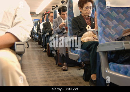 Interior of Shinkansen raliway carriage bullet train Japan Stock Photo - Alamy