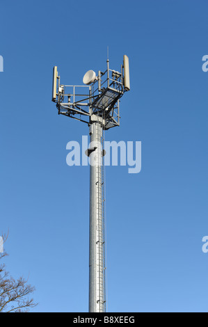 aerial view of a communications mast, telephone aerial Stock Photo - Alamy
