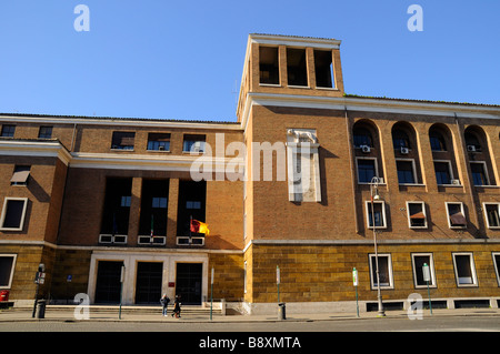 Fascist style buildings built in the 1930 by Benito Mussolini in Rome ...