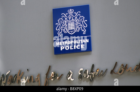 Metropolitan Police Coat of Arms and slogan, "Working for a Safer ...