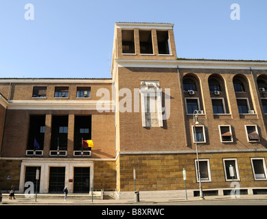 Fascist style buildings built in the 1930 by Benito Mussolini in Rome ...