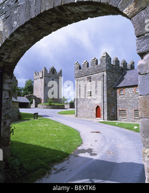 Old Castle Ward showing the clock tower in the centre and the corn mill ...